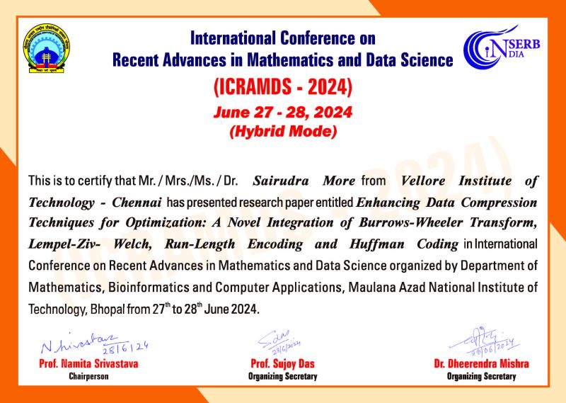 Presented my paper at ICRAMDS 2024 | Sairudra More posted on the topic ... Presented my paper at ICRAMDS 2024 | Sairudra More posted on the topic ...