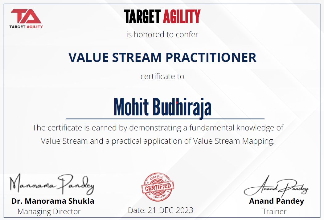 Learn Value Stream Mapping with Anand Pandey | Mohit Budhiraja posted ... Learn Value Stream Mapping with Anand Pandey | Mohit Budhiraja posted ...