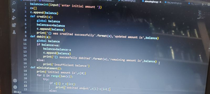 Naveen Kalmera on LinkedIn: Task 26 write a atm program using functions ... Naveen Kalmera on LinkedIn: Task 26 write a atm program using functions ...