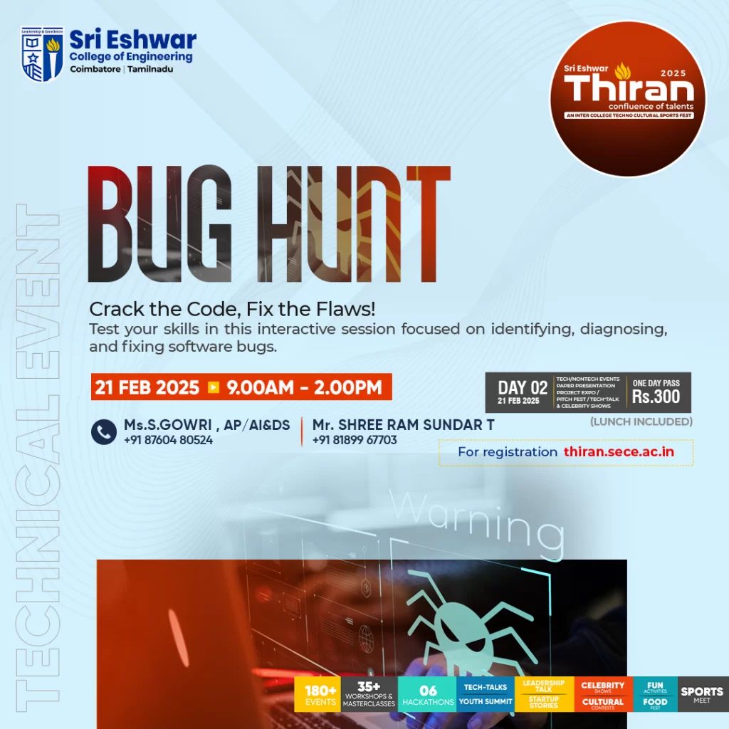 #bughunt #debugging #codingchallenge #thiran2025 | Department of ... #bughunt #debugging #codingchallenge #thiran2025 | Department of ...