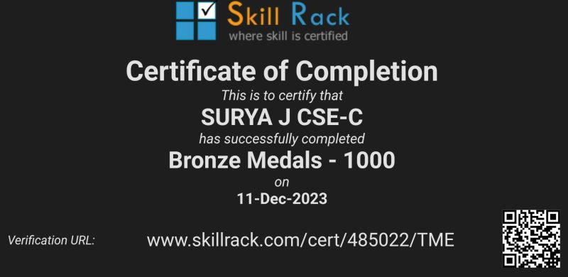 SURYA J on LinkedIn: #codingchallenge #skillrack SURYA J on LinkedIn: #codingchallenge #skillrack