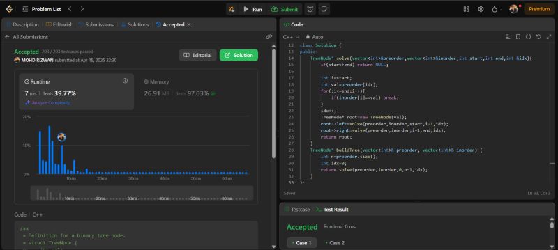 #100daysofcode #leetcode #binarytree #treeconstruction #recursion #c ... #100daysofcode #leetcode #binarytree #treeconstruction #recursion #c ...