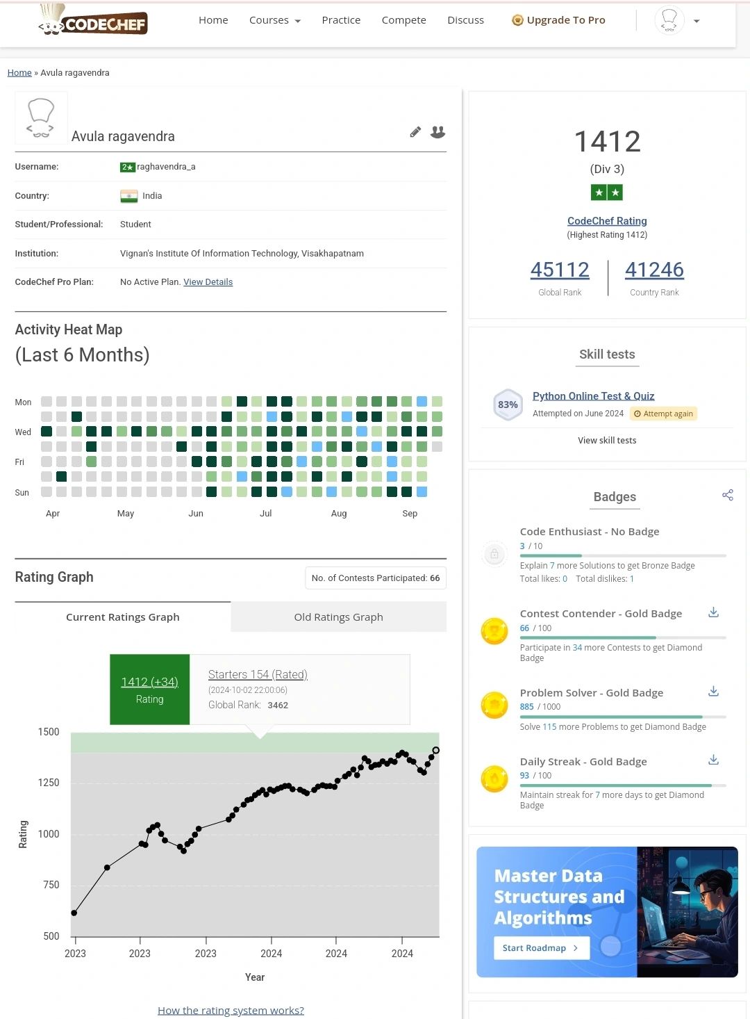 Avula Ragavendra on LinkedIn: #codechef #coding #challenge #learning # ... Avula Ragavendra on LinkedIn: #codechef #coding #challenge #learning # ...