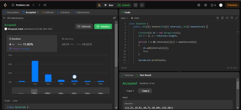 Shreyansh S. on LinkedIn: #100daysofcode #insertinterval #leetcode # ... Shreyansh S. on LinkedIn: #100daysofcode #insertinterval #leetcode # ...