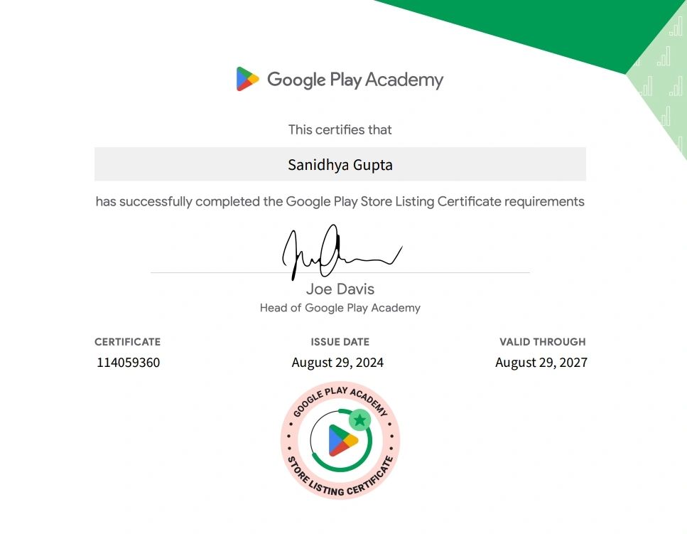 Sanidhya Gupta on LinkedIn: #professionalgrowth #googleplay #appmarketing Sanidhya Gupta on LinkedIn: #professionalgrowth #googleplay #appmarketing