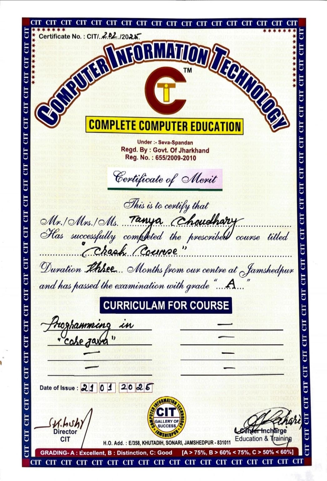 Tanya Choudhary on LinkedIn: #achievementunlocked #corejava # ... Tanya Choudhary on LinkedIn: #achievementunlocked #corejava # ...