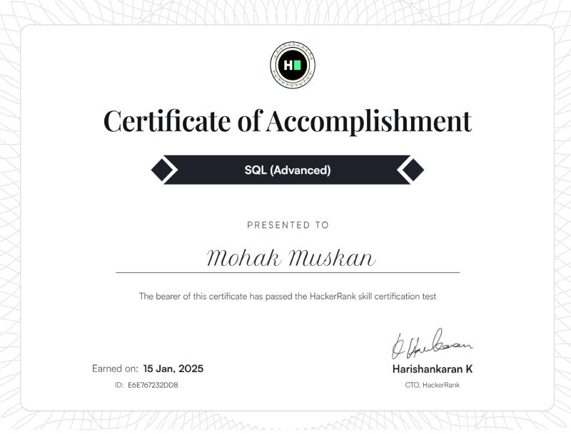 Mohak Muskan on LinkedIn: #sql #dataengineer #certifications # ... Mohak Muskan on LinkedIn: #sql #dataengineer #certifications # ...