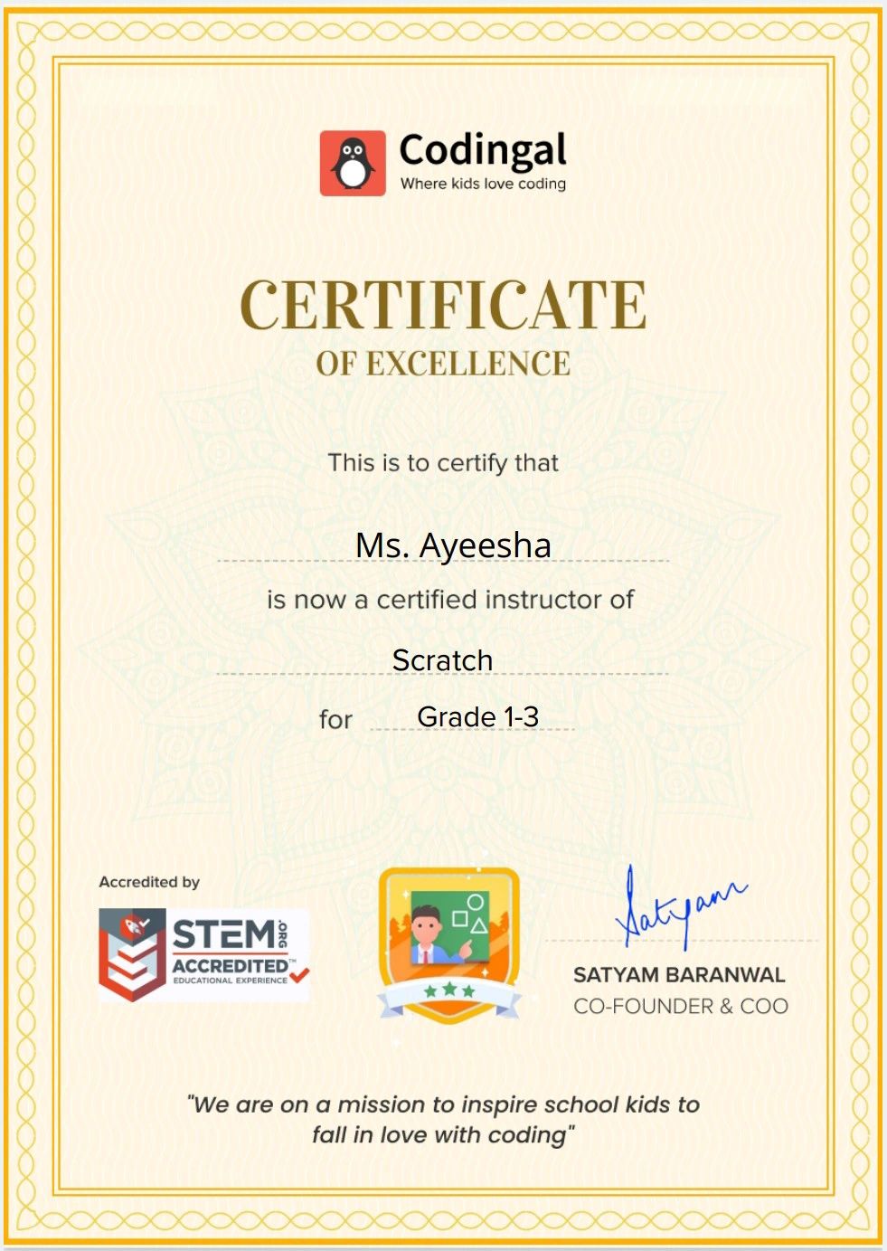 Ayeesha Banu on LinkedIn: #scratchinstructor #codingforkids # ... Ayeesha Banu on LinkedIn: #scratchinstructor #codingforkids # ...