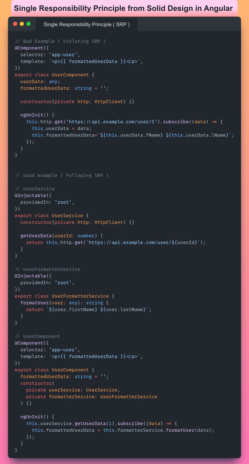 Bittu Kumar on LinkedIn: #angular19 #angular #solidprinciple Bittu Kumar on LinkedIn: #angular19 #angular #solidprinciple
