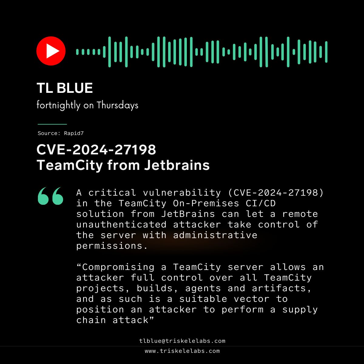Triskele Labs on LinkedIn: In our first episode, the team picked CVE ... Triskele Labs on LinkedIn: In our first episode, the team picked CVE ...