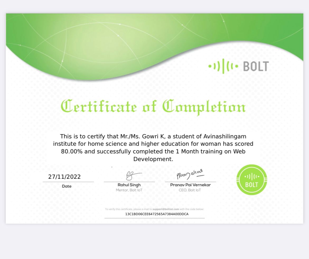 Gowri K on LinkedIn: #bolt #programming Gowri K on LinkedIn: #bolt #programming