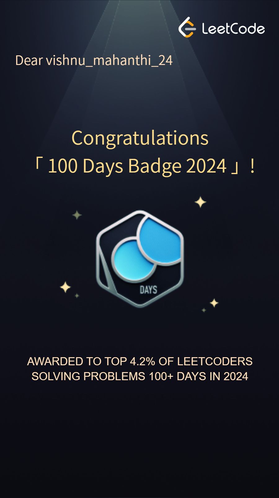 Vishnu Mahanthi on LinkedIn: #leetcode #100daysofcode # ... Vishnu Mahanthi on LinkedIn: #leetcode #100daysofcode # ...
