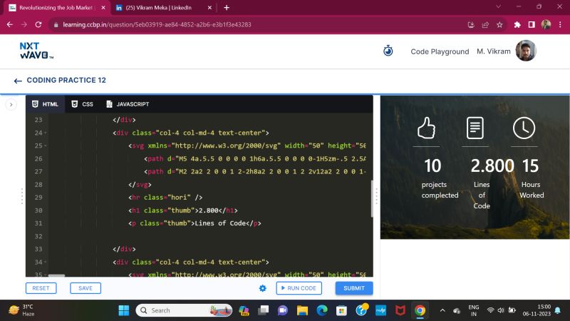 Vikram Meka on LinkedIn: #day28 #portfoliowebsite #html #css #bootstrap ... Vikram Meka on LinkedIn: #day28 #portfoliowebsite #html #css #bootstrap ...