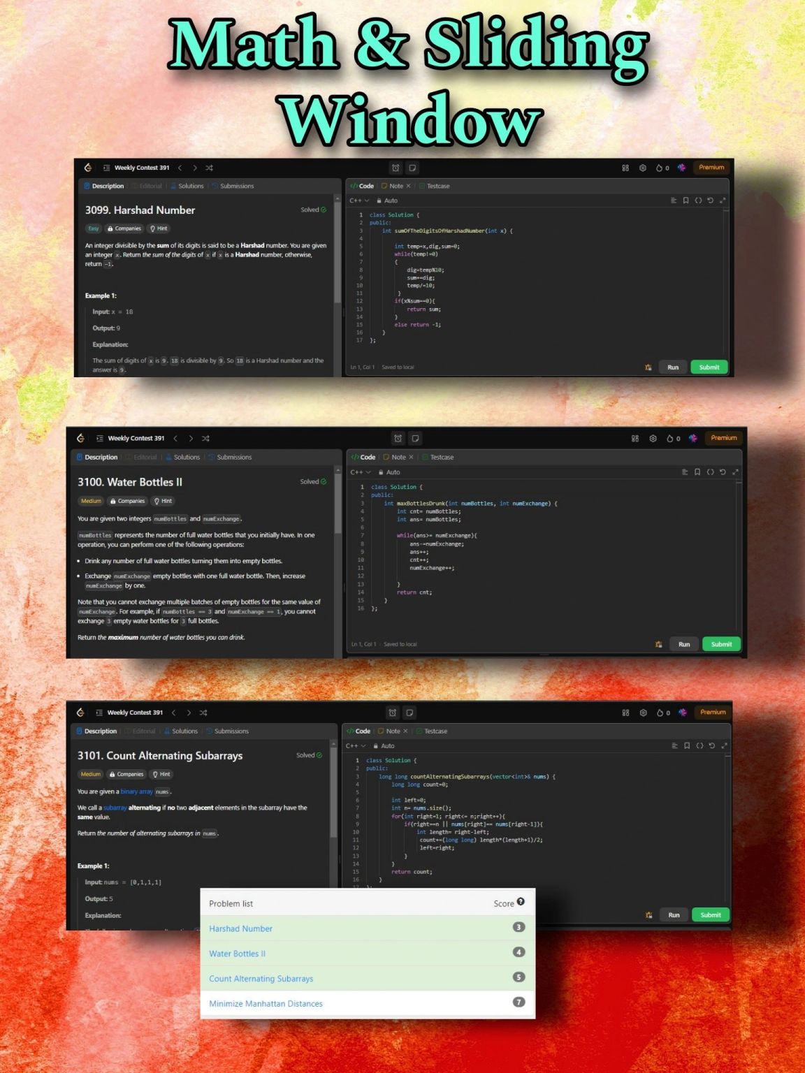 Prabhat Tiwari on LinkedIn: LeetCode Weekly Contest 391: could solve ... Prabhat Tiwari on LinkedIn: LeetCode Weekly Contest 391: could solve ...