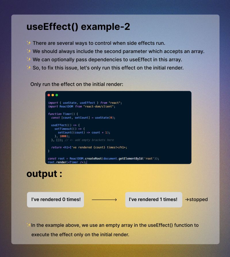 Arun Prasanth ⚡ on LinkedIn: #useeffect #reacthooks #reactjs Arun Prasanth ⚡ on LinkedIn: #useeffect #reacthooks #reactjs