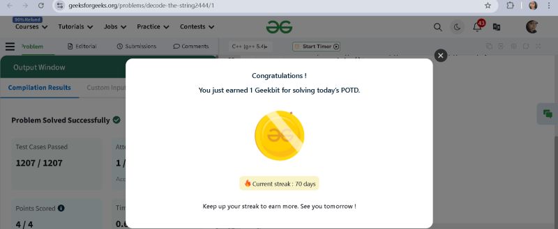 #coding #problemsolving #geeksforgeeks #potd #learning #consistency ... #coding #problemsolving #geeksforgeeks #potd #learning #consistency ...