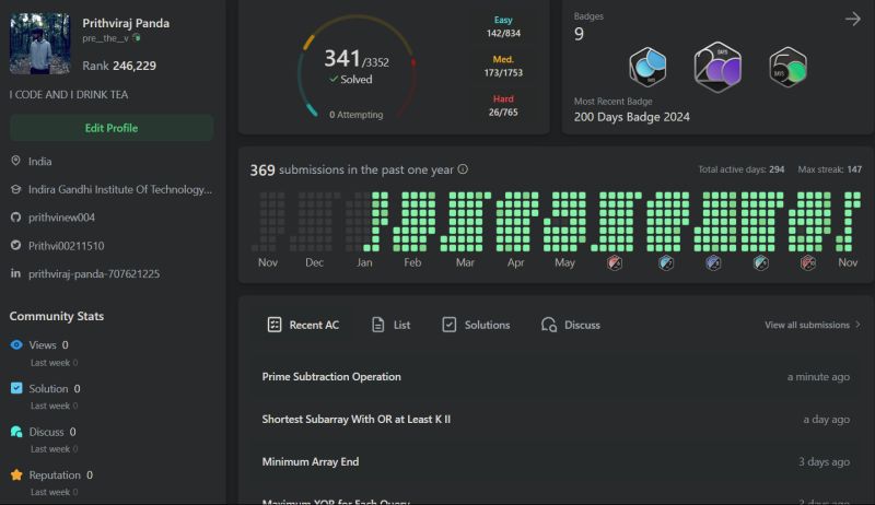 Prithviraj Panda on LinkedIn: #365daysofcode #leetcode #dailycoding # ... Prithviraj Panda on LinkedIn: #365daysofcode #leetcode #dailycoding # ...