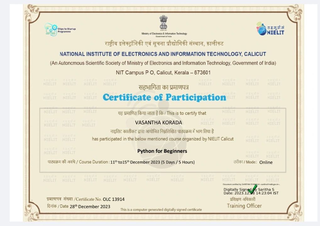 Hello all, | Vasantha Korada Hello all, | Vasantha Korada