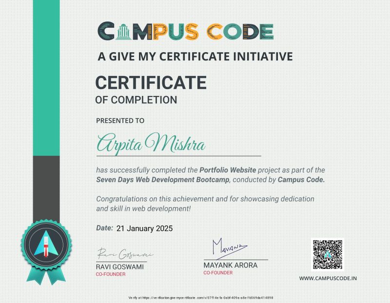 #webdevelopment #learningjourney #skillbuilding #campuscode | Arpita Mishra #webdevelopment #learningjourney #skillbuilding #campuscode | Arpita Mishra