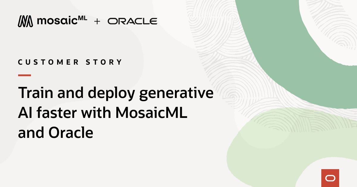 Boedi Arjanto on LinkedIn: #mosaicml #oci #ai Boedi Arjanto on LinkedIn: #mosaicml #oci #ai