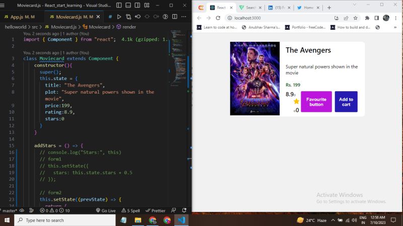 Shraddha G. on LinkedIn: #day11 #reactjs #learntocode Shraddha G. on LinkedIn: #day11 #reactjs #learntocode