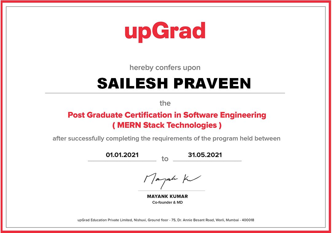 Sailesh Praveen posted on LinkedIn Sailesh Praveen posted on LinkedIn