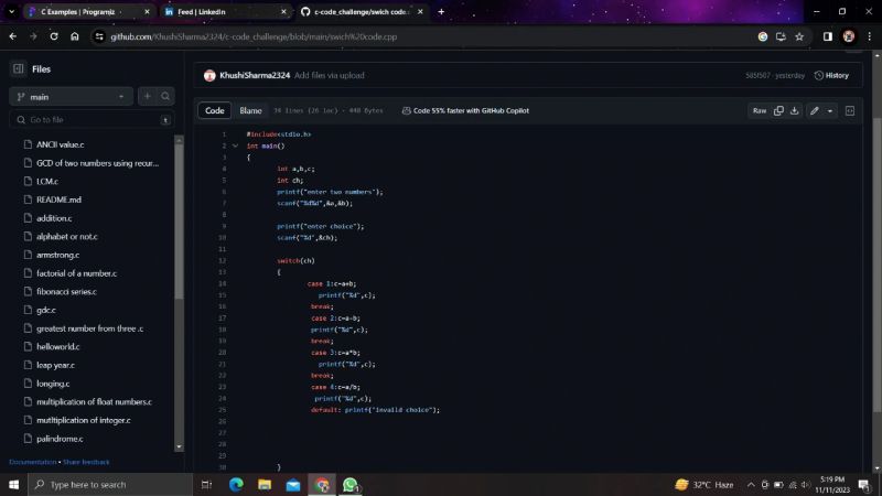 Khushi Sharma on LinkedIn: #day11 #codingchallenge #codingclub #prpcem ... Khushi Sharma on LinkedIn: #day11 #codingchallenge #codingclub #prpcem ...