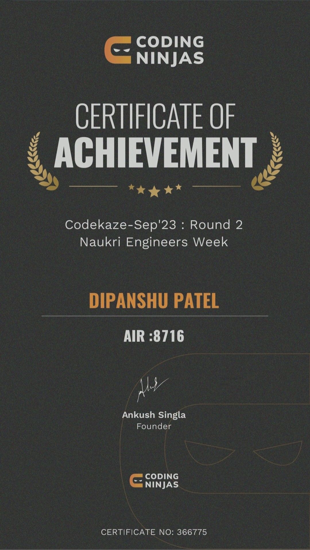 Dipanshu Patel on LinkedIn: #codekaze Dipanshu Patel on LinkedIn: #codekaze