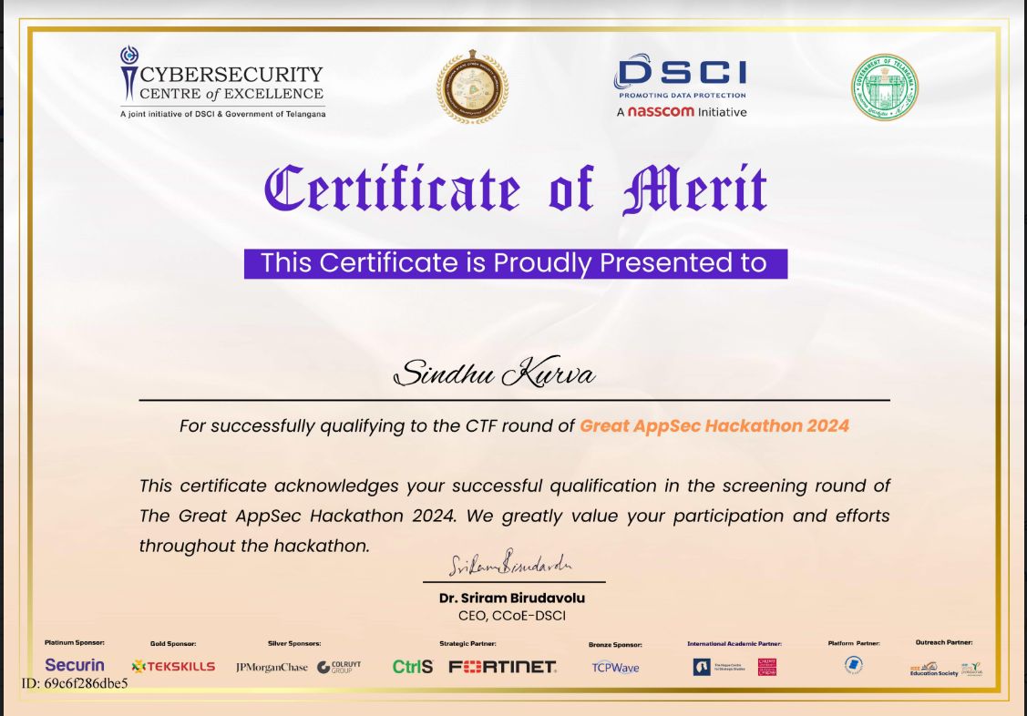 sindhu kurva on LinkedIn: #cybersecurity #hackathon #learningjourney # ... sindhu kurva on LinkedIn: #cybersecurity #hackathon #learningjourney # ...