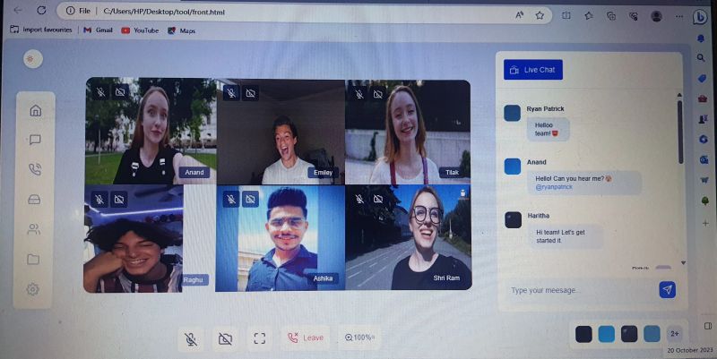 Completed task2 of video conferencing tool by Bharat | Kadamati Dharani ... Completed task2 of video conferencing tool by Bharat | Kadamati Dharani ...