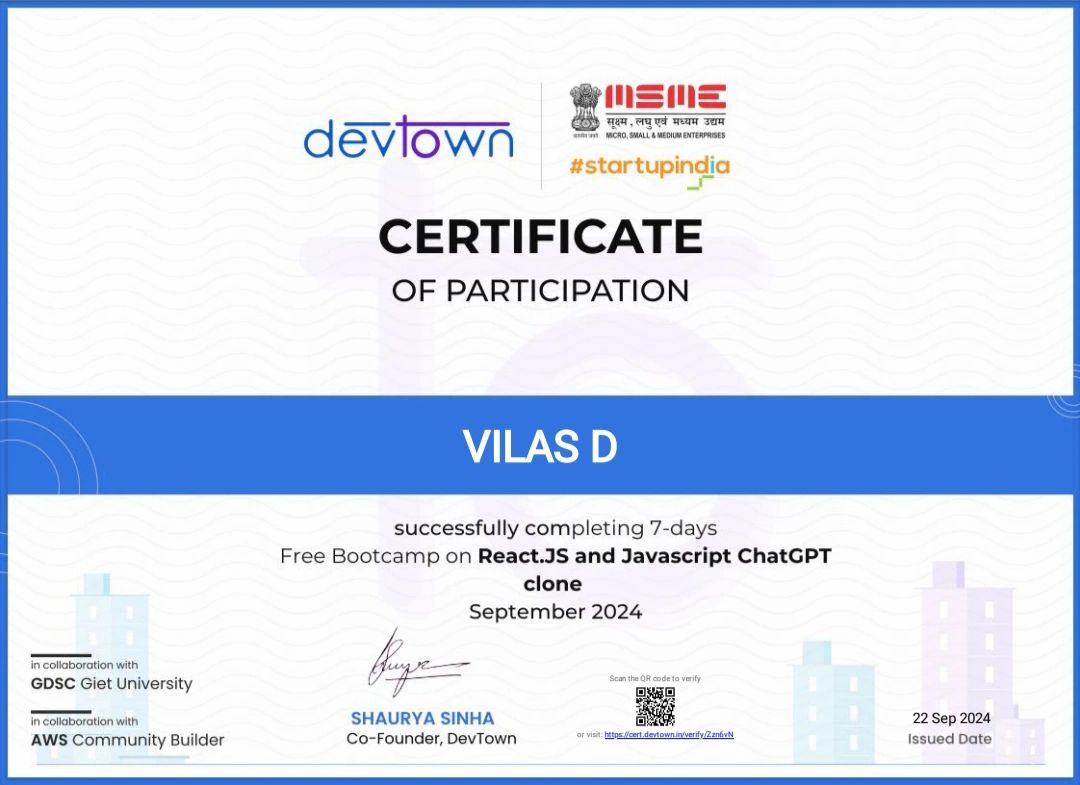 Vilas D on LinkedIn: #reactjs #javascript #devtown #bootcamp #learning ... Vilas D on LinkedIn: #reactjs #javascript #devtown #bootcamp #learning ...