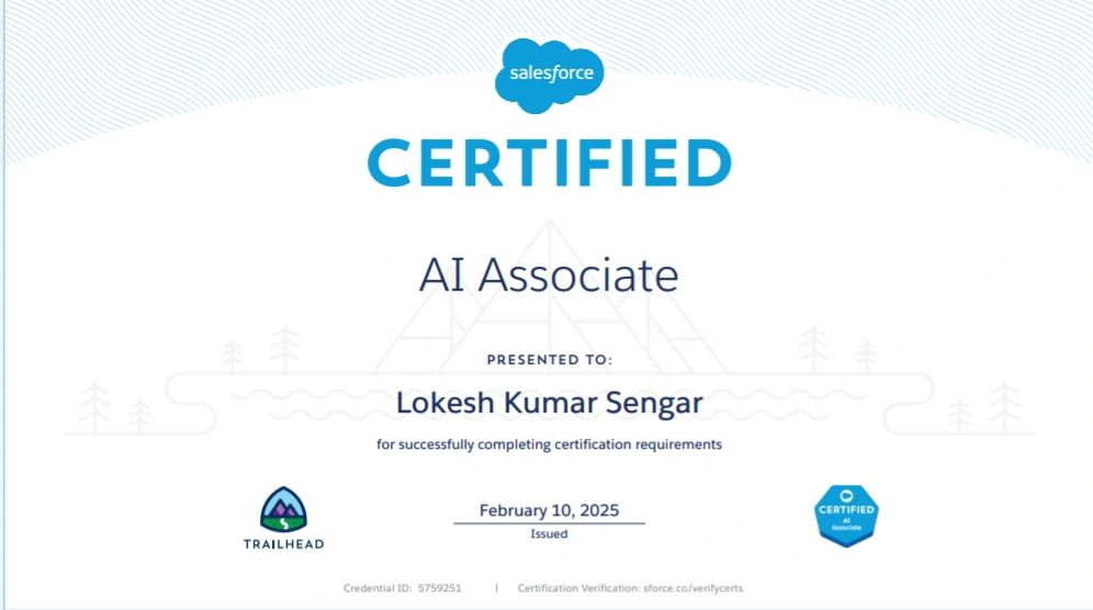 Lokesh Kumar Sengar on LinkedIn: #salesforce #trailhead #trailblazer # ... Lokesh Kumar Sengar on LinkedIn: #salesforce #trailhead #trailblazer # ...