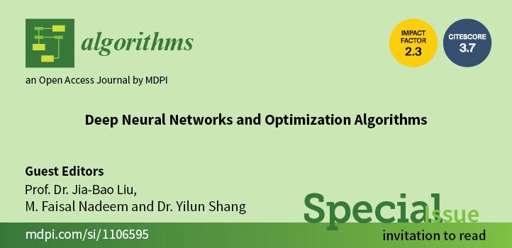 Algorithms MDPI on LinkedIn: #specialissue #dnn #optimization # ... Algorithms MDPI on LinkedIn: #specialissue #dnn #optimization # ...