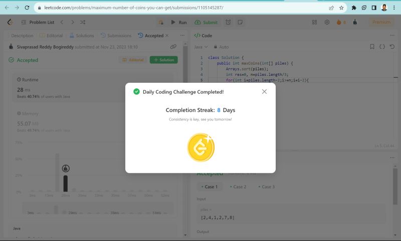Day 8 of #leetcode challenge on 8/100 | Prasad R posted on the topic ... Day 8 of #leetcode challenge on 8/100 | Prasad R posted on the topic ...