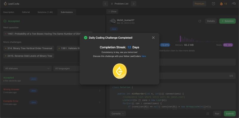 MOHIT M B on LinkedIn: #day96 #100daysofcodingchallenge #leetcode #java MOHIT M B on LinkedIn: #day96 #100daysofcodingchallenge #leetcode #java