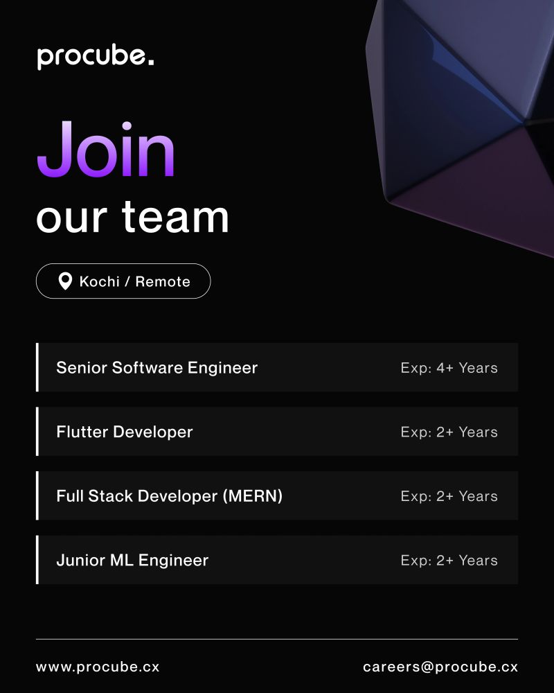 Procube on LinkedIn: #hiringnow #hiring #immediatejoiners # ... Procube on LinkedIn: #hiringnow #hiring #immediatejoiners # ...
