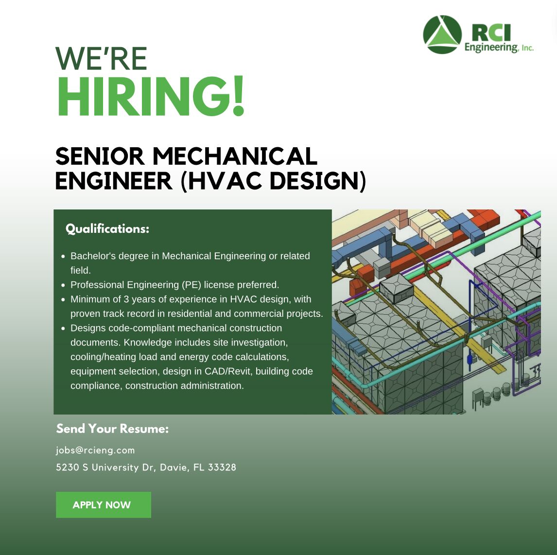 RCI Engineering, Inc. on LinkedIn: #hiring #mechanicalengineer #mep #rcieng RCI Engineering, Inc. on LinkedIn: #hiring #mechanicalengineer #mep #rcieng