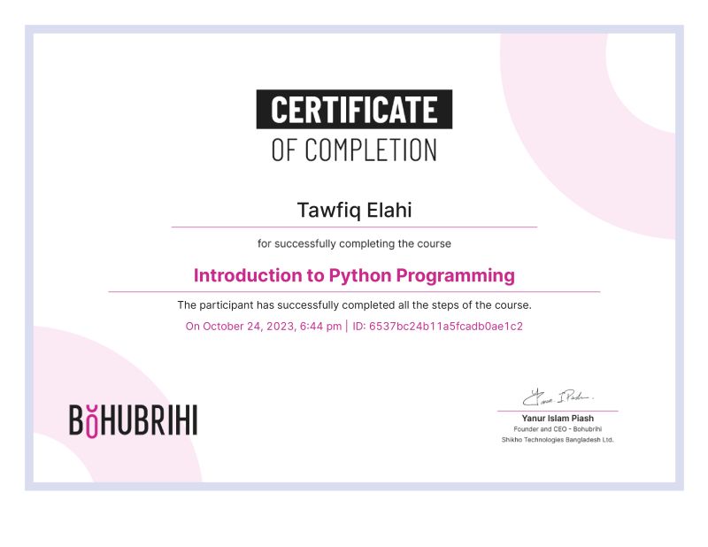 Tawfiq Elahi on LinkedIn: Introduction to Python Programming - I have ... Tawfiq Elahi on LinkedIn: Introduction to Python Programming - I have ...