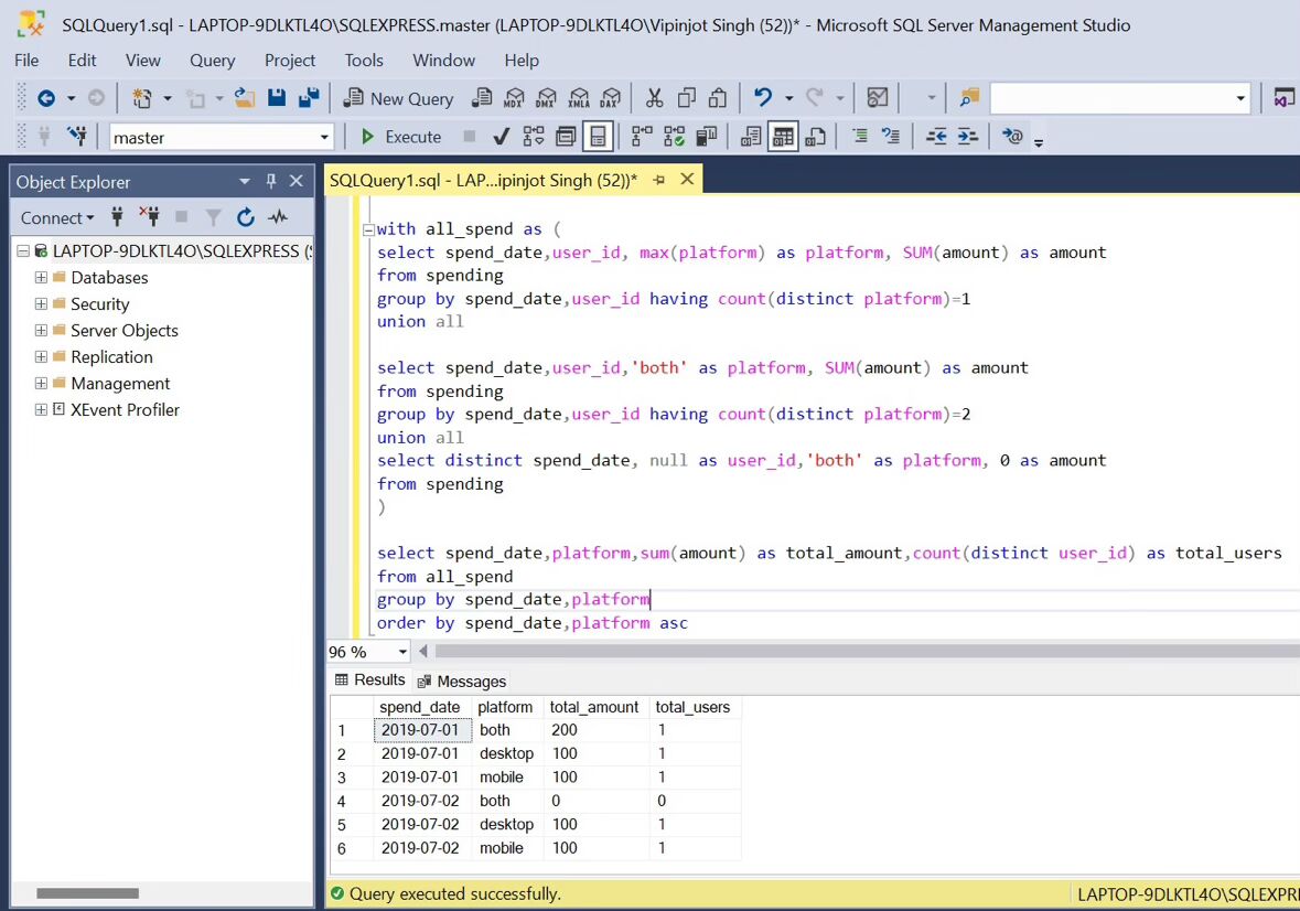 Day 11 of SQL challenge with all_spend | Vipinjot Singh posted on the ... Day 11 of SQL challenge with all_spend | Vipinjot Singh posted on the ...