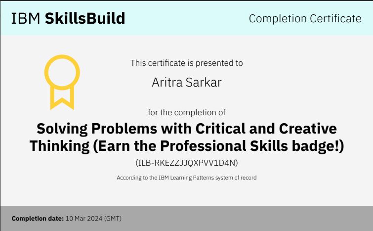 Aritra Sarkar on LinkedIn: #ibm #criticalthinking #creativethinking # ... Aritra Sarkar on LinkedIn: #ibm #criticalthinking #creativethinking # ...