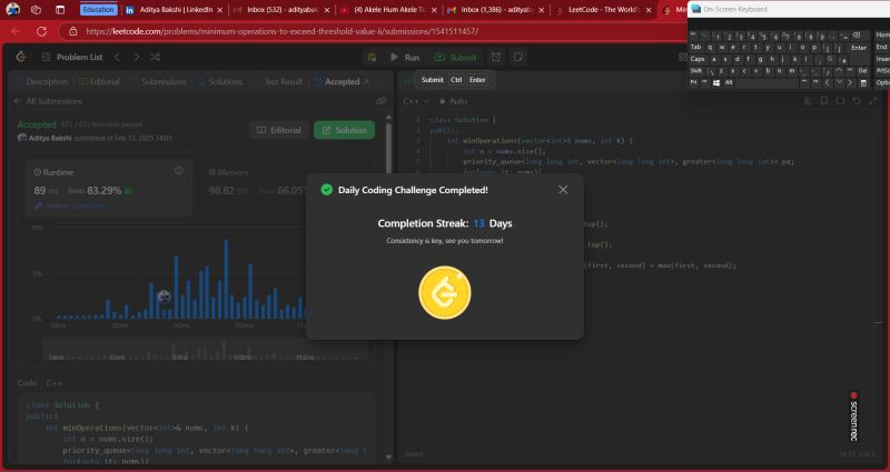 #100daysofcode #leetcode #dsa #problemsolving #codingchallenge #cpp ... #100daysofcode #leetcode #dsa #problemsolving #codingchallenge #cpp ...