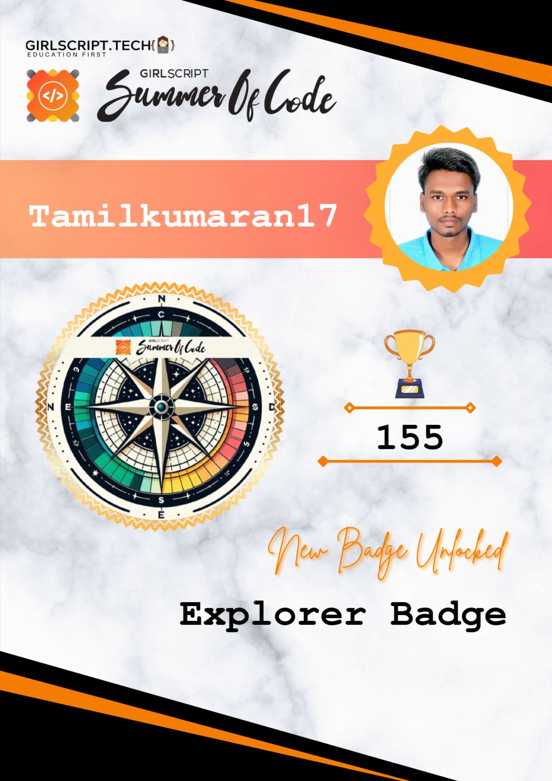Tamilkumaran N on LinkedIn: #girlscript #contributor #gssoc2024 Tamilkumaran N on LinkedIn: #girlscript #contributor #gssoc2024