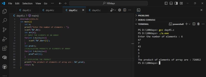Day 45 of #100DaysOfCode challenge: array operations | Deepanshi Mittal ... Day 45 of #100DaysOfCode challenge: array operations | Deepanshi Mittal ...