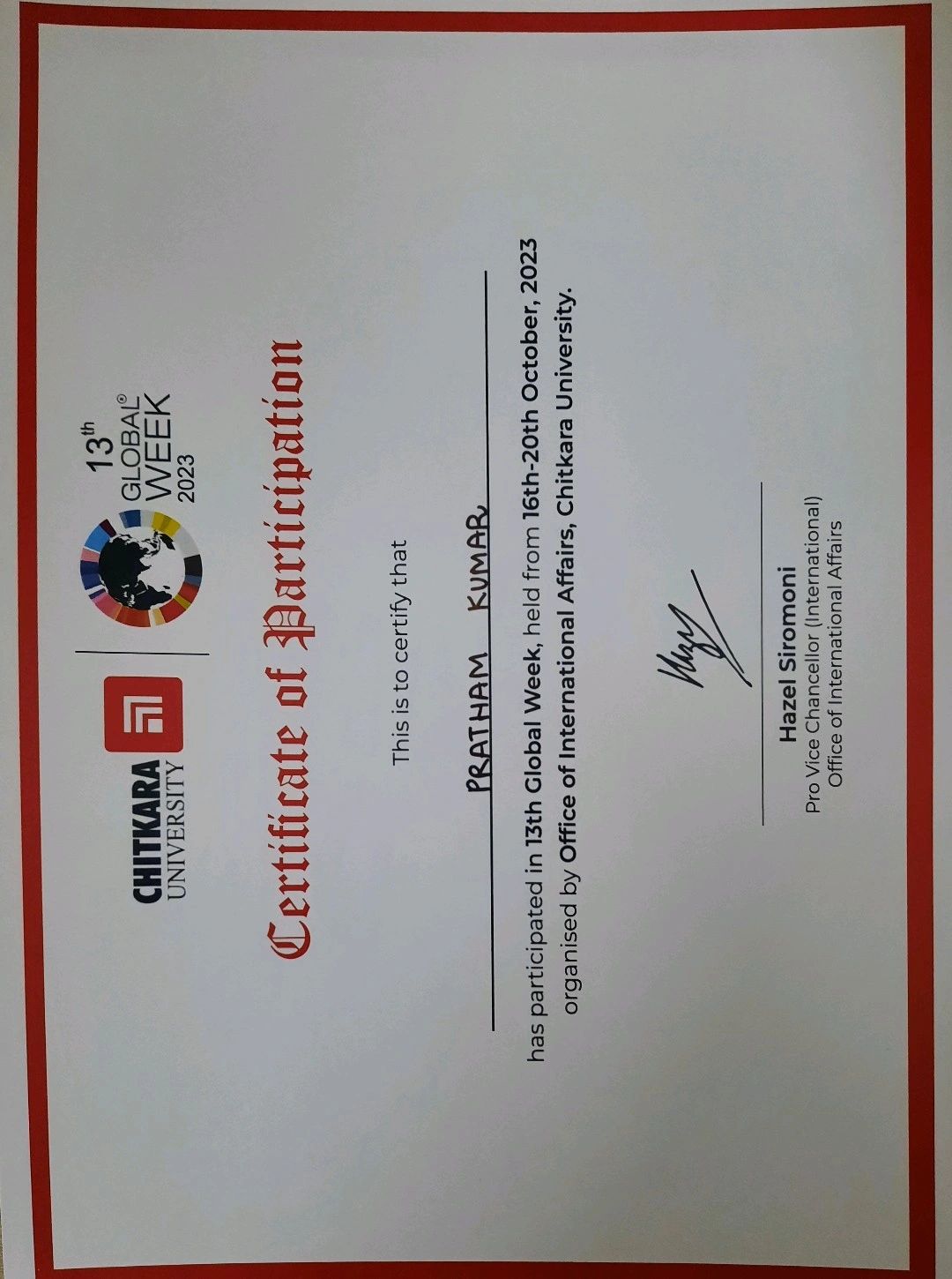 Pratham Garg on LinkedIn: #global #knowledgesharing #gratitude #chitkarau Pratham Garg on LinkedIn: #global #knowledgesharing #gratitude #chitkarau