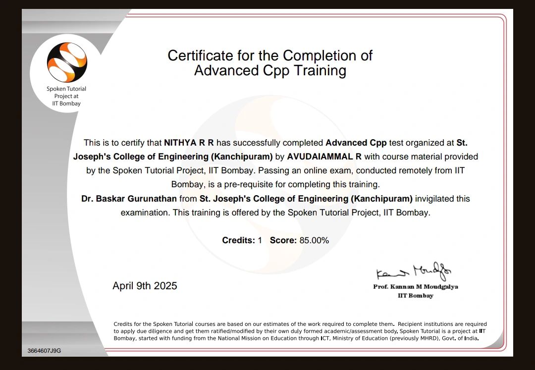 #cpp #advancedcpp #programming #softwaredevelopment #learning | Nithya .R #cpp #advancedcpp #programming #softwaredevelopment #learning | Nithya .R