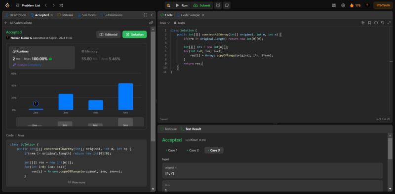 Naveen Kumar on LinkedIn: Leetcode problem of the day : Convert 1D ... Naveen Kumar on LinkedIn: Leetcode problem of the day : Convert 1D ...