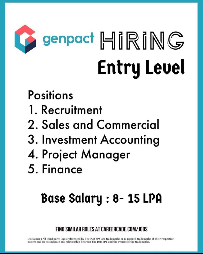 Work From Home/ Fresher & Experience Jobs on LinkedIn: Genpact Hiring ... Work From Home/ Fresher & Experience Jobs on LinkedIn: Genpact Hiring ...