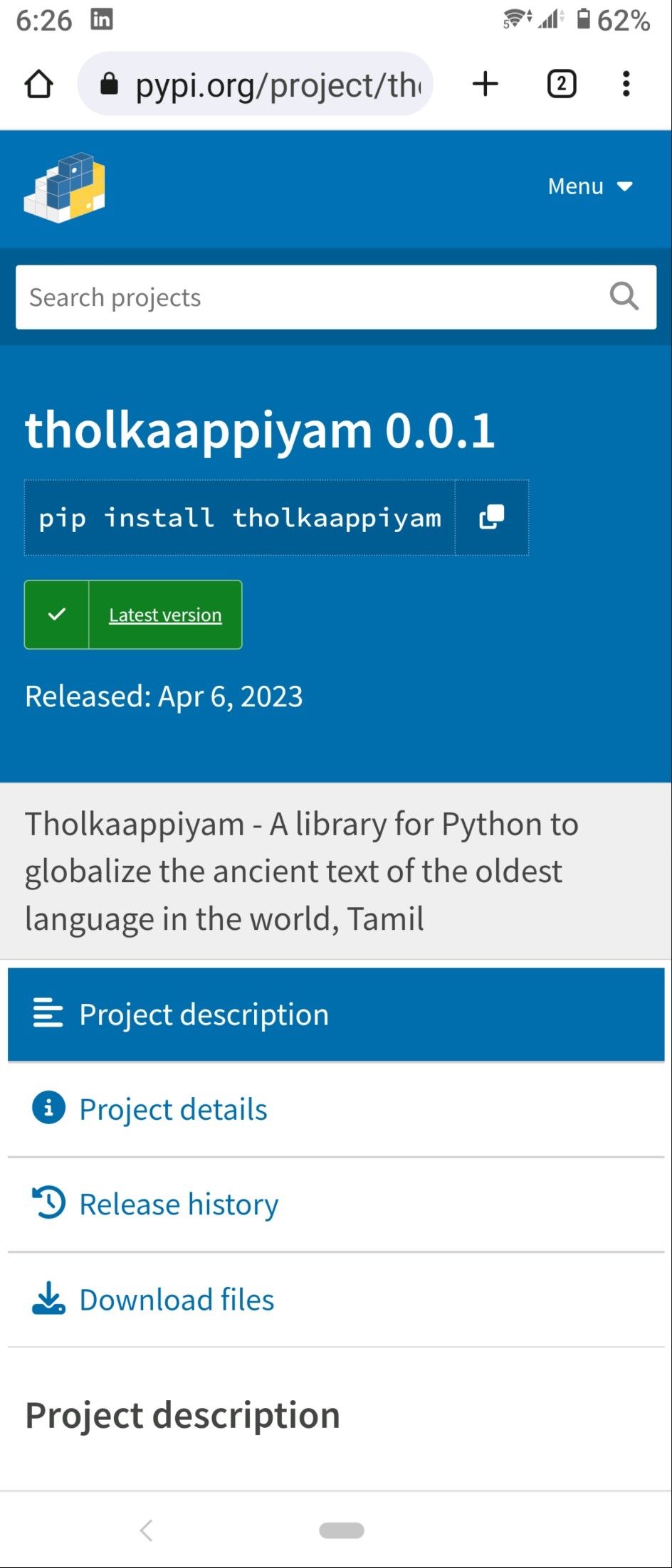 Sathishkumar Paramasivam on LinkedIn: #tholkaappiyam #pypi #python # ... Sathishkumar Paramasivam on LinkedIn: #tholkaappiyam #pypi #python # ...