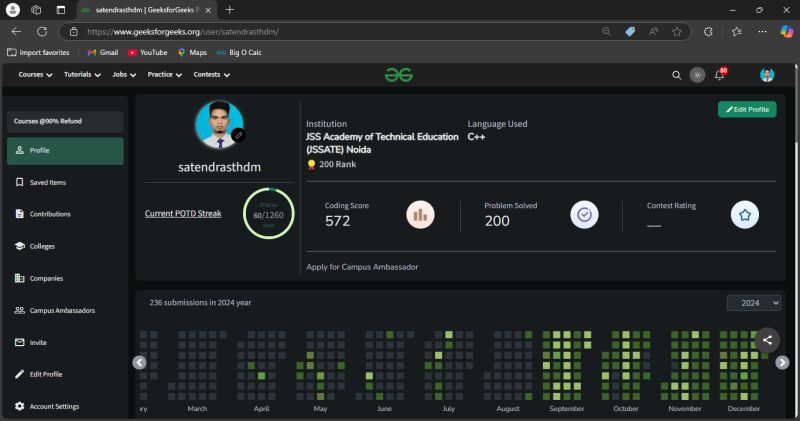 Satendra Verma on LinkedIn: 🌟 Milestone Unlocked: 200+ Problems Solved ... Satendra Verma on LinkedIn: 🌟 Milestone Unlocked: 200+ Problems Solved ...