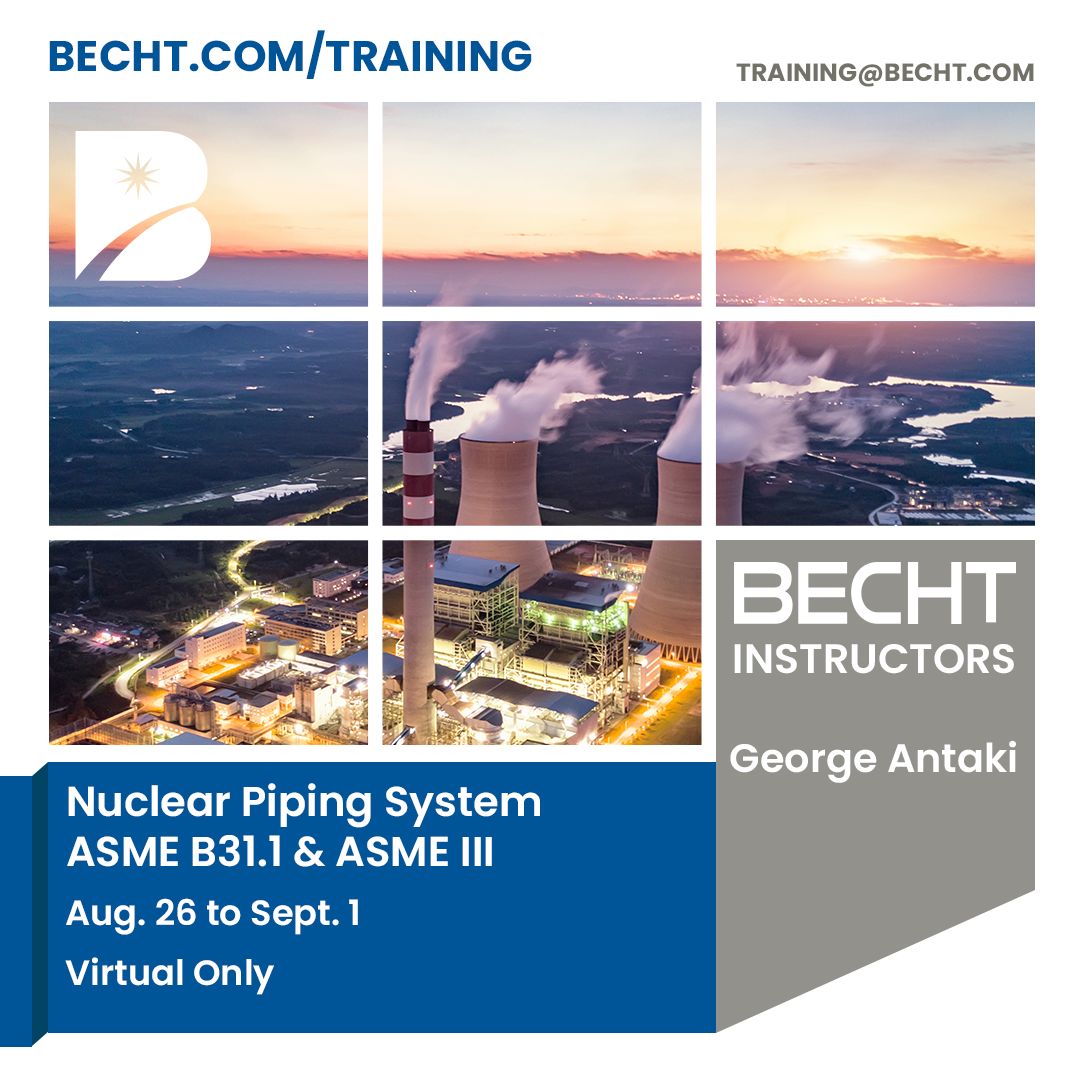 Dr. Roy Haney, PMP, CSP on LinkedIn: Course Content - Nuclear Piping ... Dr. Roy Haney, PMP, CSP on LinkedIn: Course Content - Nuclear Piping ...